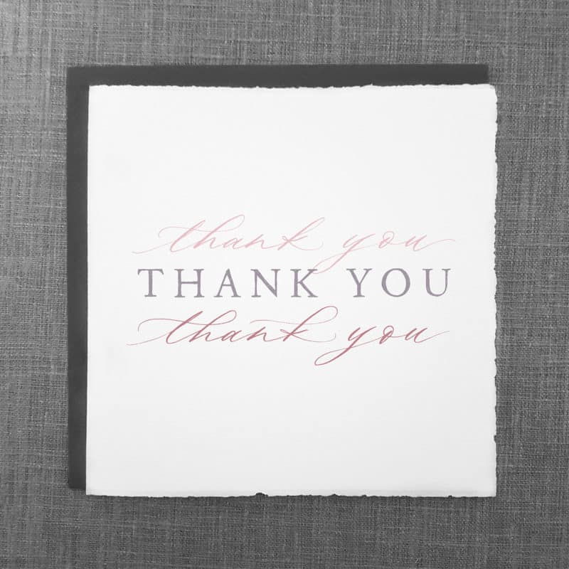 greeting card – thank you – courtney rose design