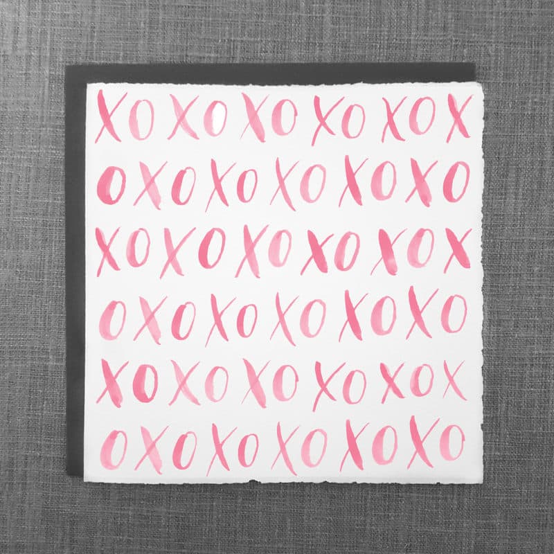 greeting card – xoxo – courtney rose design